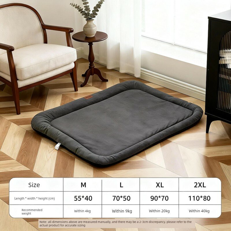 Серый Коврик из Флиса для Средних Собак до 30 кг, 95x70 см, Теплый и Мягкий для Собак
