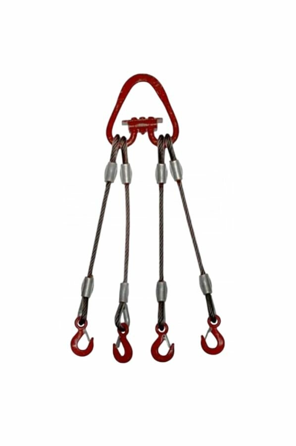 Строп канатный TOR 4СК г/п 2,5 т 4,0 м крюки с проушиной SALK