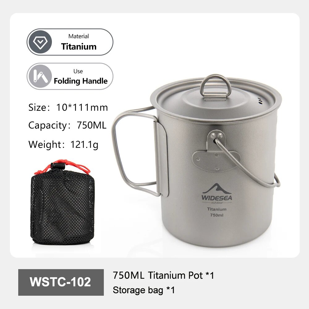 Widesea Портативная кружка из титана WSTC-102