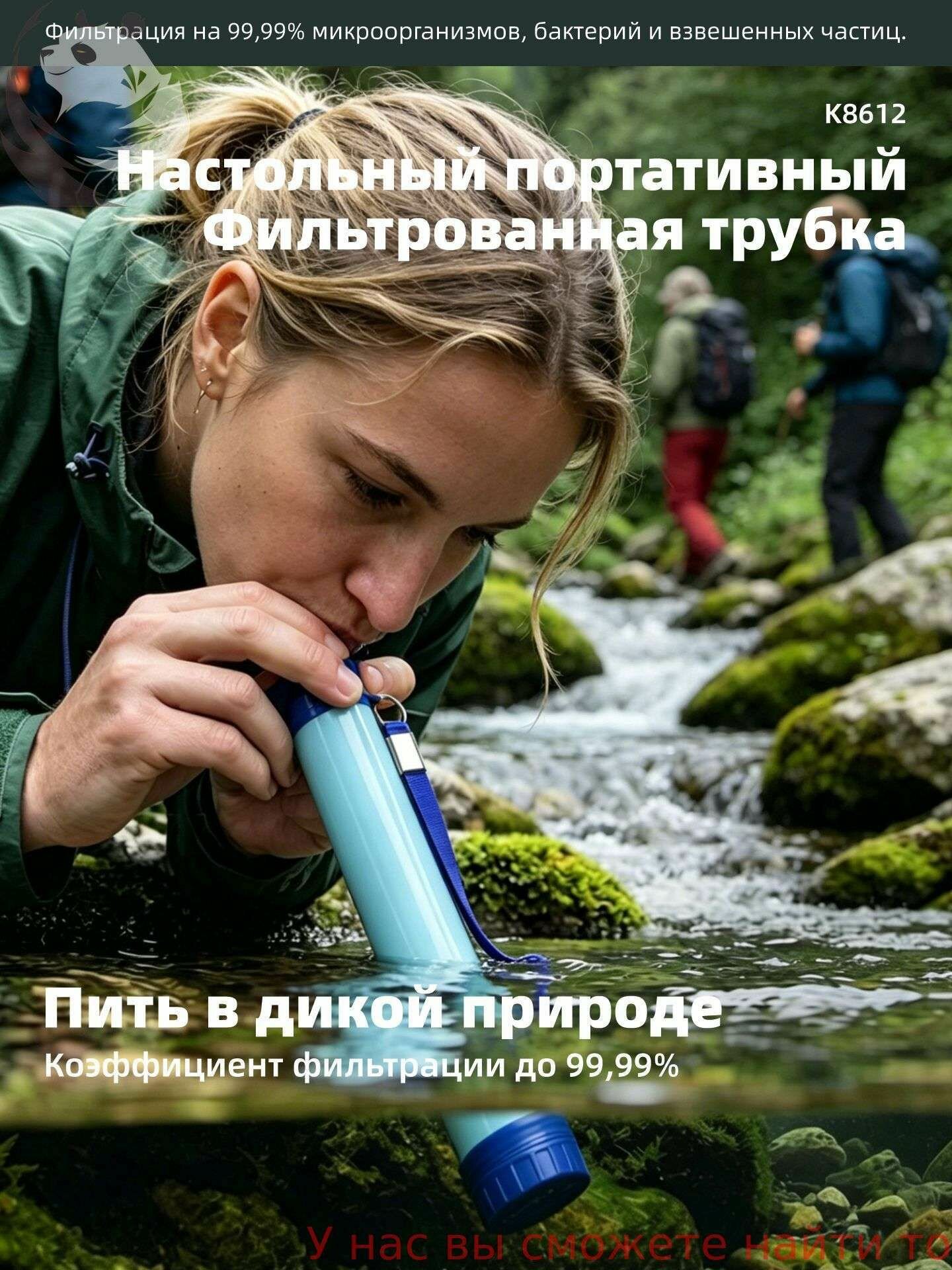 Фильтр для воды в полевых условиях аварийный набор очистка от вирусов и бактерий 99.99% для выживания