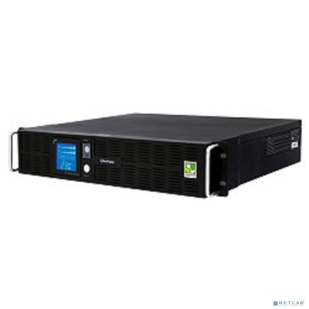 ИБП CyberPower PR1000ELCDRT2UA {Line-Interactive, 1000VA/900W USB/RS-232/Dry/EPO/SNMPslot/RJ11/45 (8 С13) 12В/7 Ач х 4}