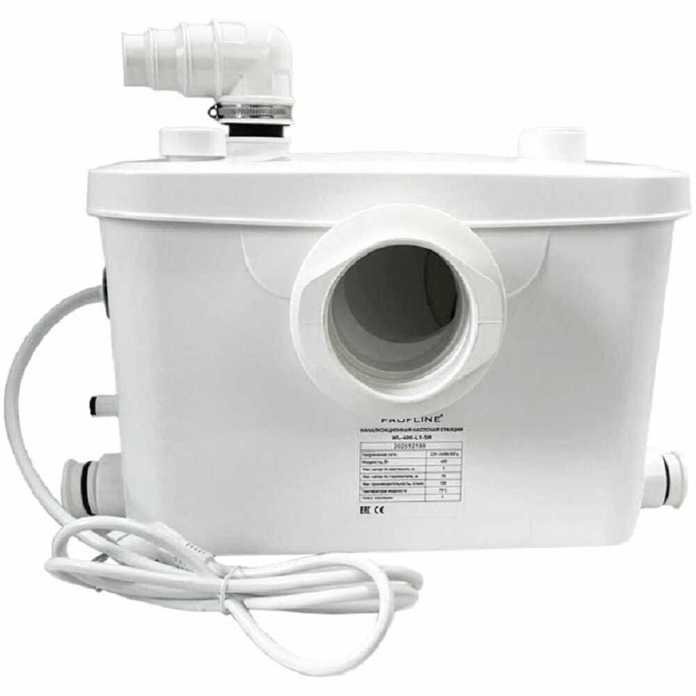 Канализационная насосная станция PROFLINE WL-400-L1-SR (туалет, раковина 400вт, 90 град, 7м, 100л/мин) УТ-00057776