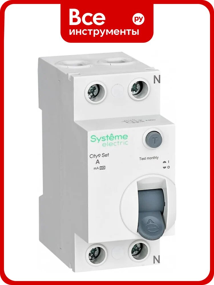Выключатель дифференциального тока селективный (ВДТ) City9 Set Systeme Electric 40 А, 2 P, 300 мА, хар-ка A, тип S, 230 В C9R87240