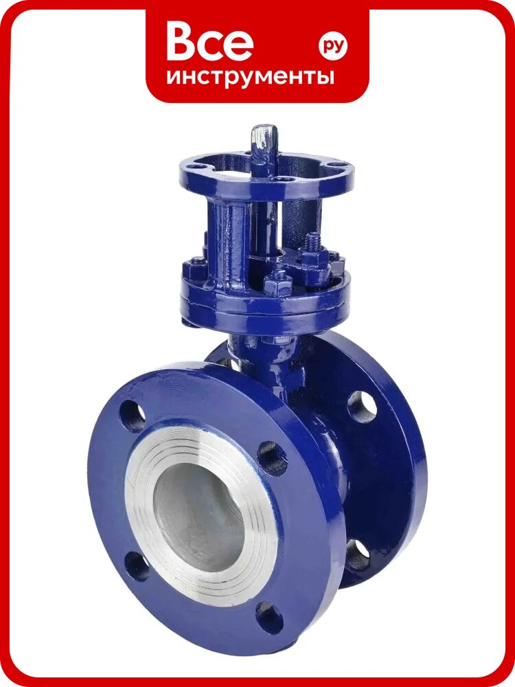 Дисковый поворотный затвор DN-ru WCB-304-M-F-ISO Ду80 Ру25 с тройным эксцентриситетом D050-46233