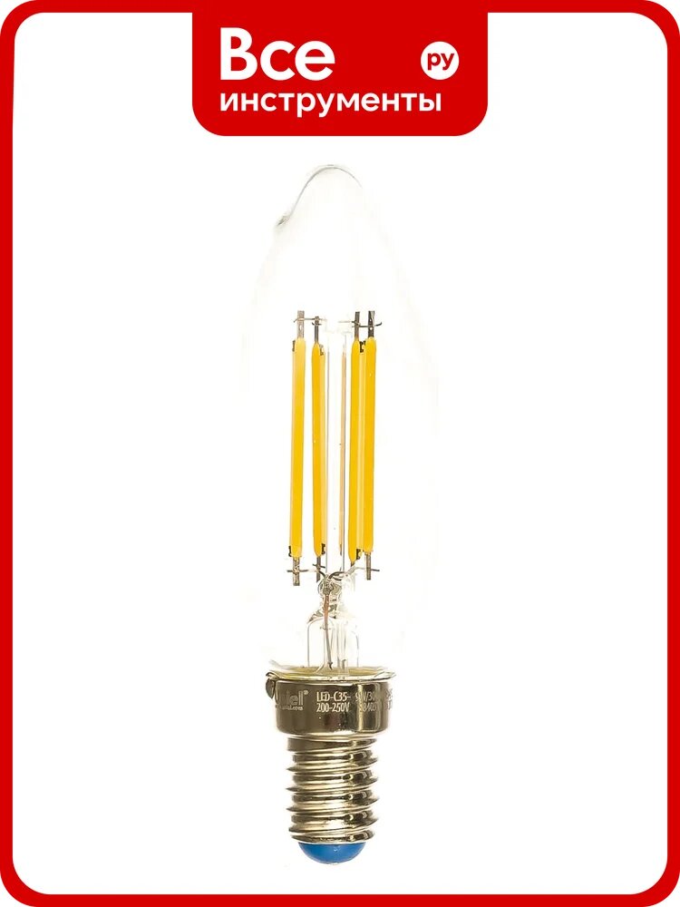 Диммируемая светодиодная лампа Uniel Форма свеча Серия Air LED-C35-9W/3000K/E14/CL/DIM GLA01TR UL-00005185