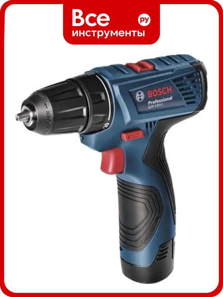 Дрель-шуруповерт Bosch GSR 120 Li аккум. патрон: быстрозажимной (кейс в комплекте) 06019G80F0
