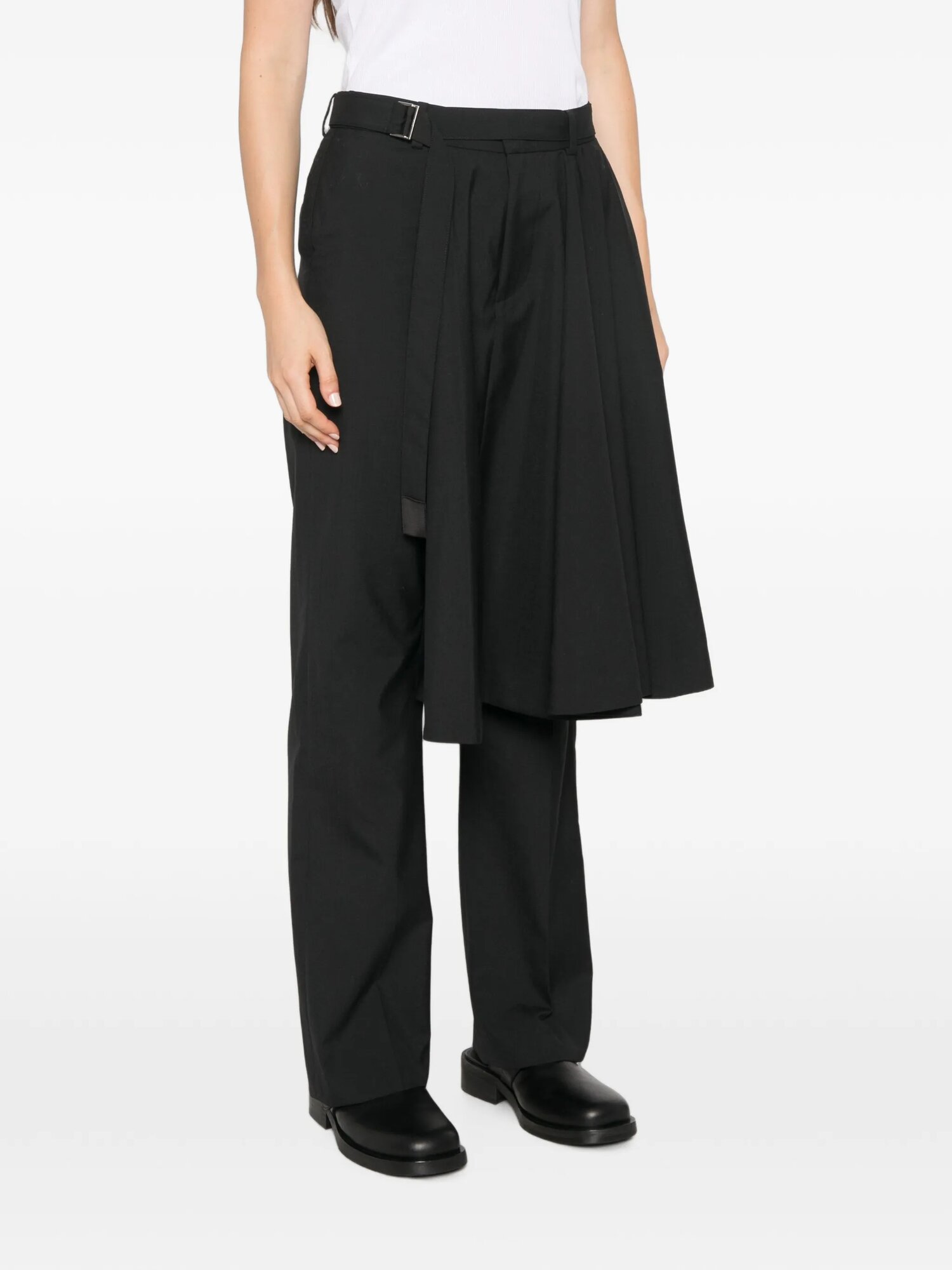 Брюки Sacai Pleated-overlay trousers, размер 42 — фото 1