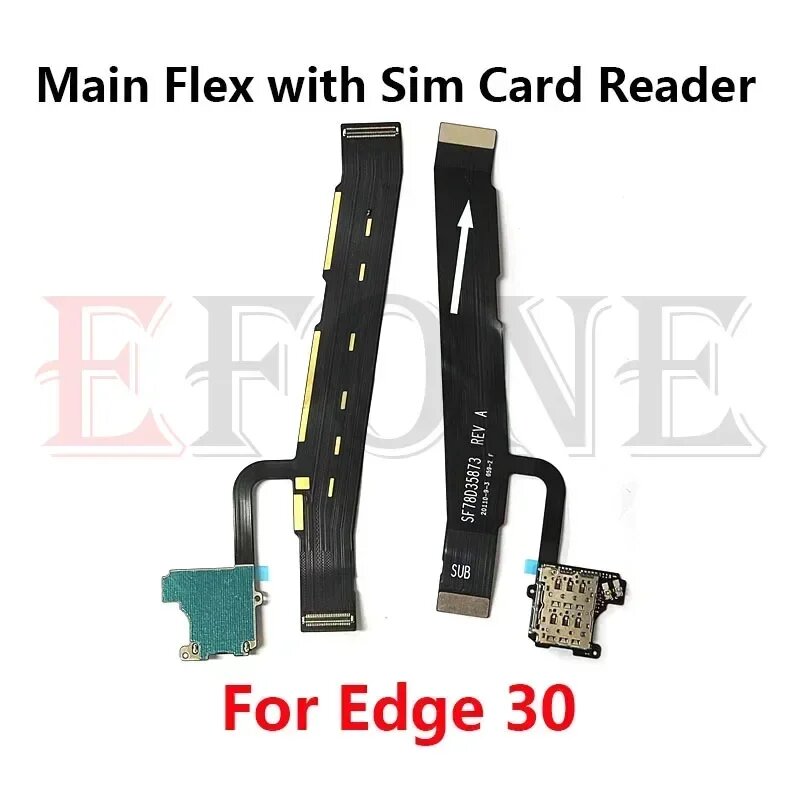 Материнская плата для Motorola Moto Edge 40 50 30 20 S30 Pro Neo Lite Fusion X50 Ultra E 2020, ЖК-дисплей, считыватель Sim-карт, гибкий кабель