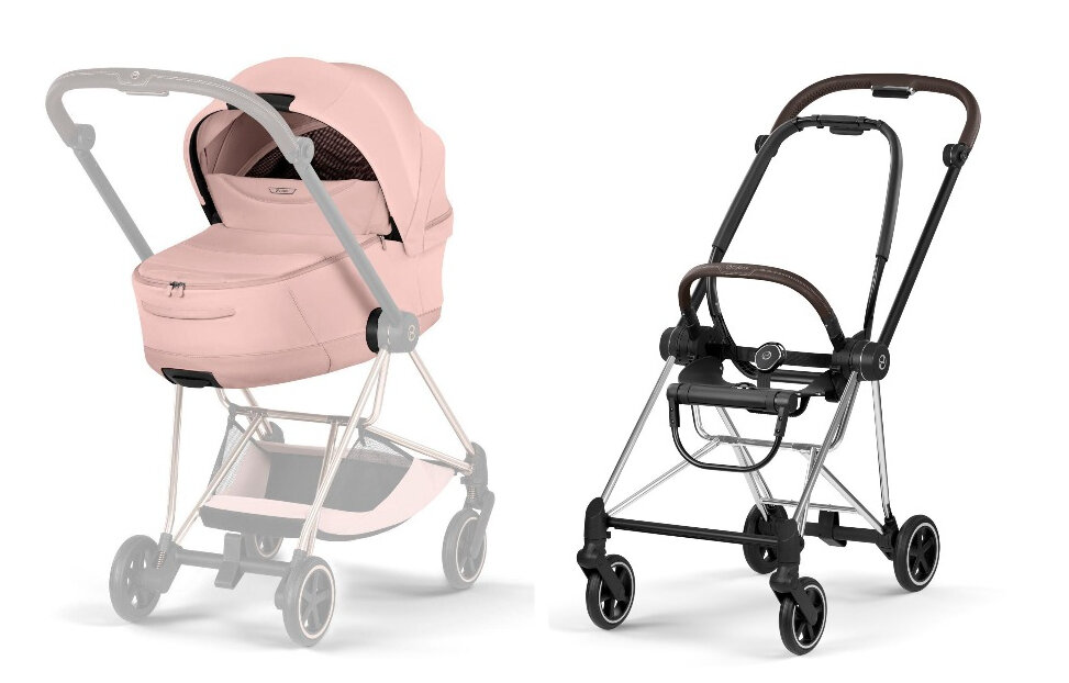 Коляска для новорожденного Cybex Mios IV 2026 Peach Pink chrome/brown