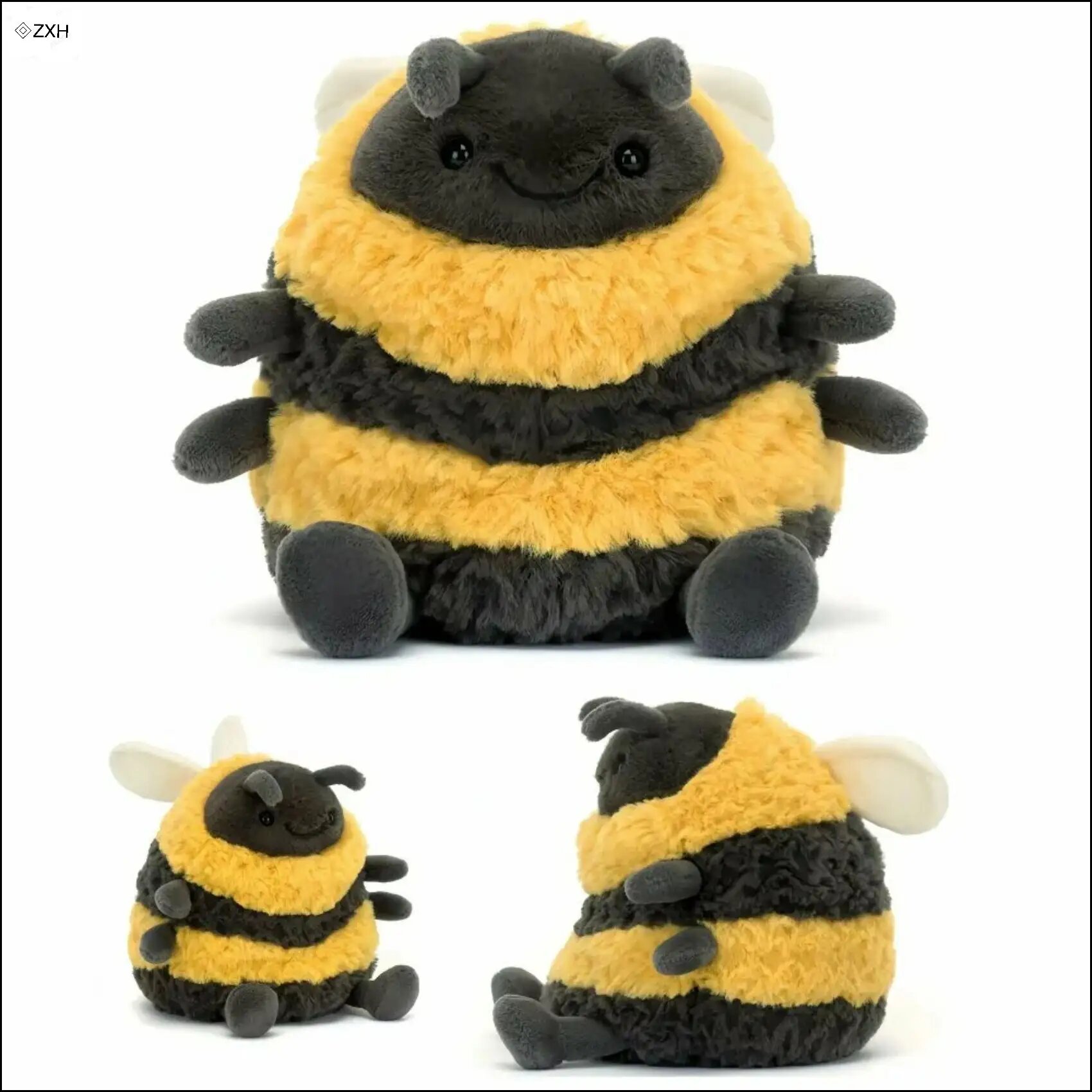 Интерактивная игрушка Jellycat Albee Bee для развития моторики и внимания, мягкий плюшевый божья коровка