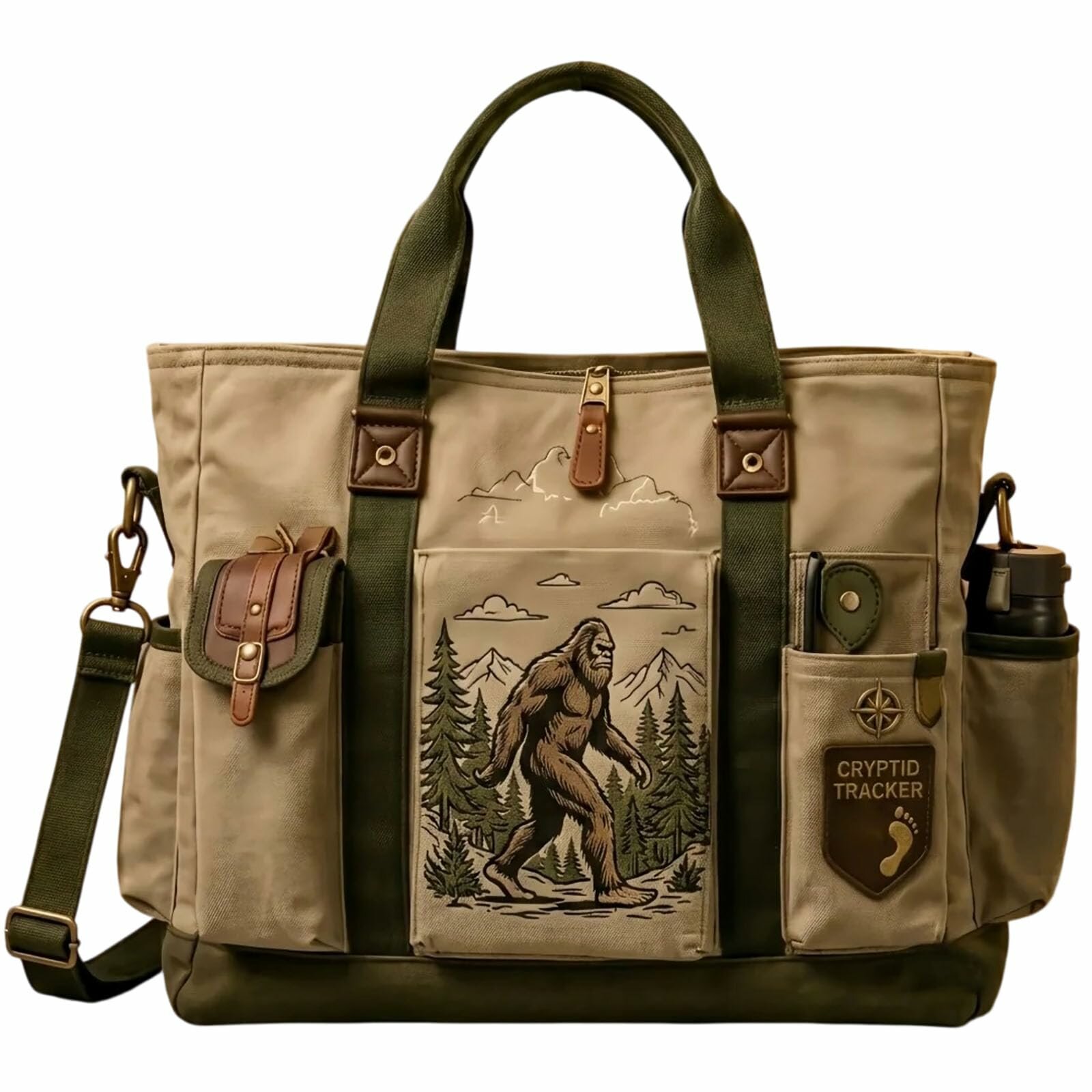 Многофункциональная большая сумка Bigfoot Wilderness Adventure, винтажная большая сумка Bigfoot с регулируемым плечевым ремнем