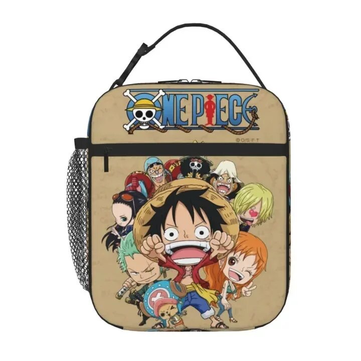 Однотонный термоизолированный сумка для обеда One Piece Луфи, утолщенный, сохраняющий свежесть, для работы, долговечная