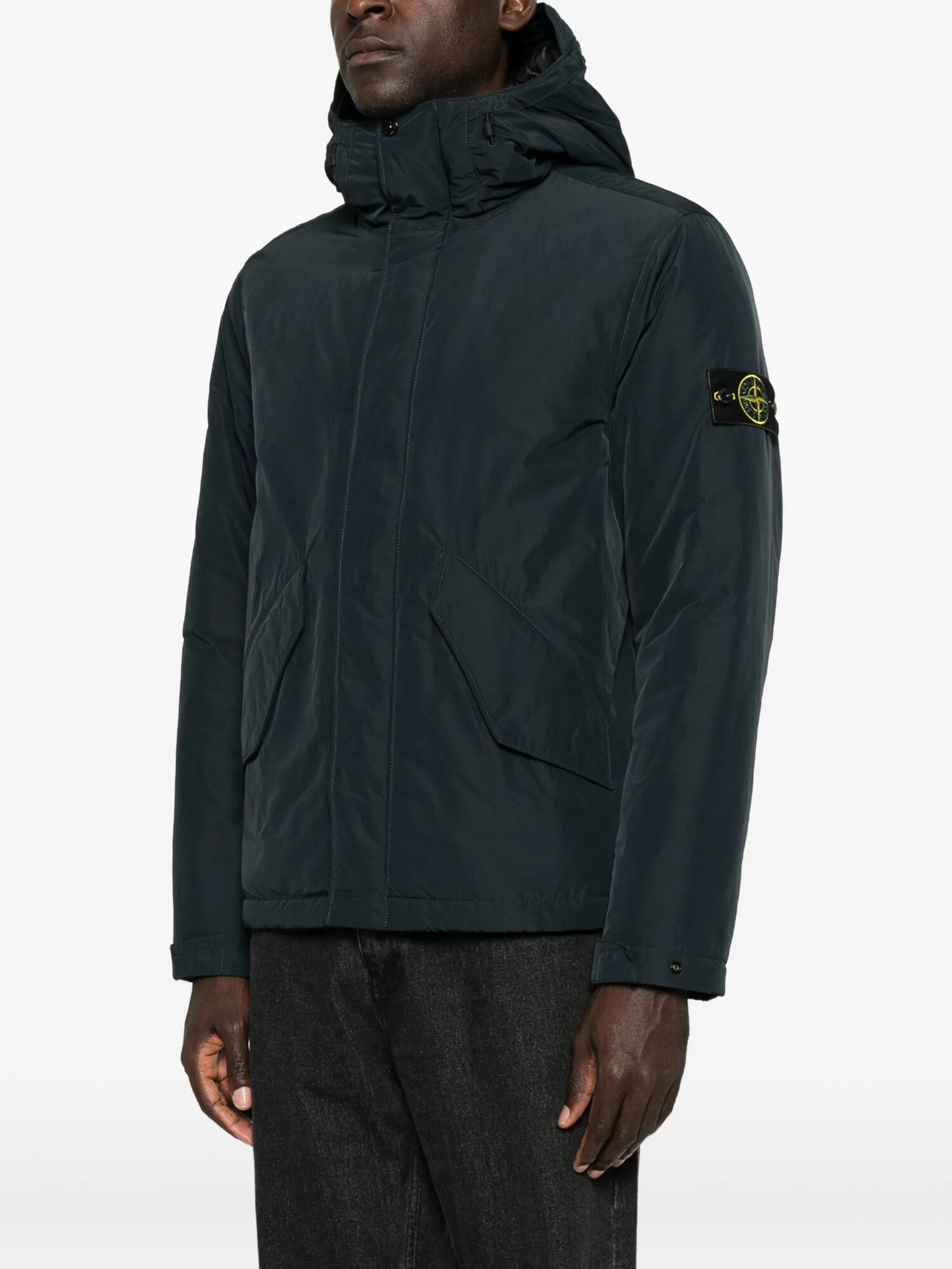 Куртка Stone Island Logo-patch hooded jacket, размер M — фото 1