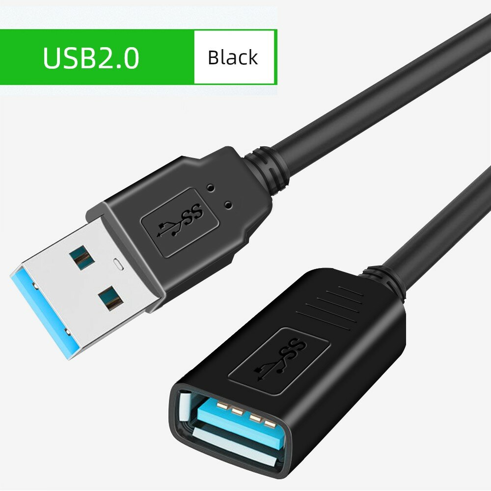 2м USB 2.0 мужской к женскому удлинительный кабель для мобильных телефонов, принтеров, периферийных устройств