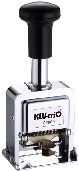 Нумератор Kw-Trio 20600 металл корп: серебристый автоматический 6разр. 1стр