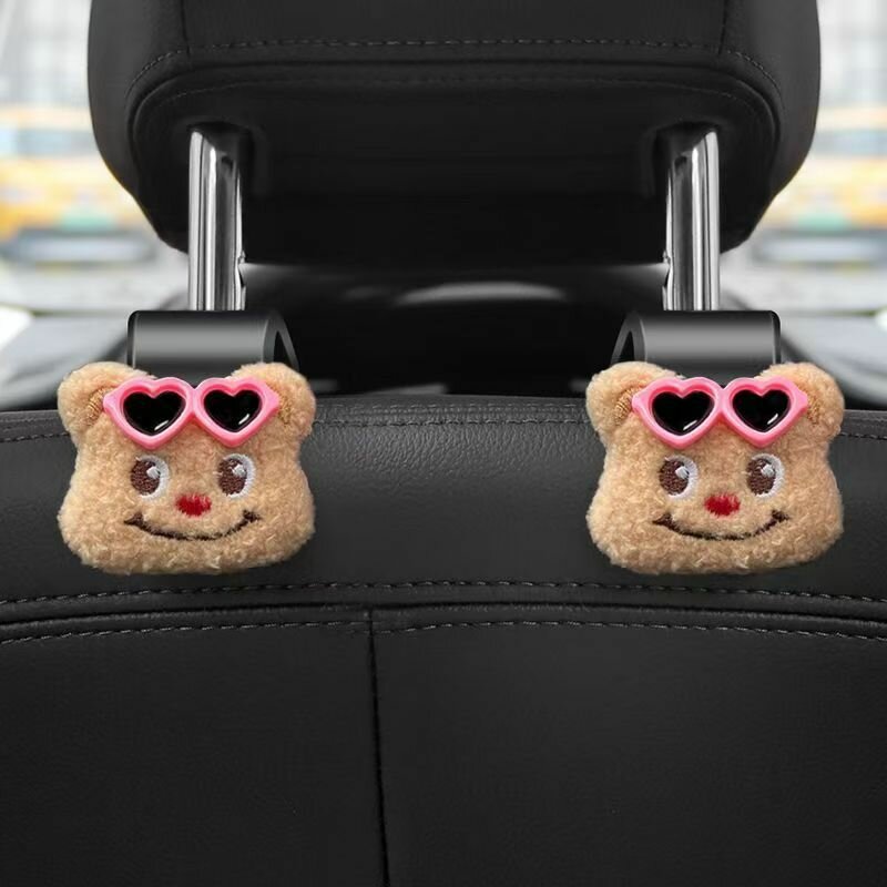 Butter Bear автомобильный крючок для спинки сиденья, одиночный экземпляр, розовый цвет, прочная пластиковая деталь