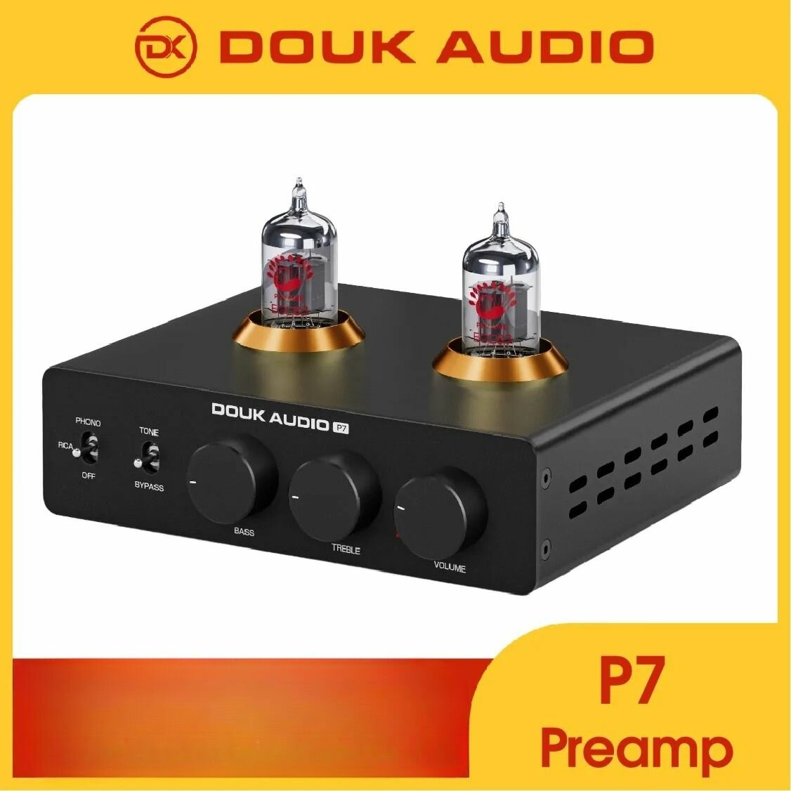 Douk Audio P7 Ламповый аудио стерео предусилитель HiFi Phono Stage