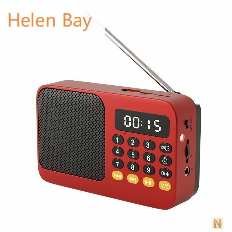 Портативный Bluetooth динамик красный 3 Вт FM Radio TF USB