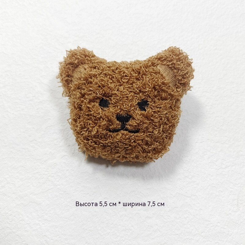 Мультяшная плюшевая кукла-брошь Deep Coffee Bear>Оригинальная версия (сзади отверстие или без подвески или без пинцета на груди)