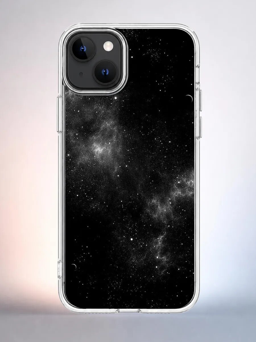 Чехол iPhone 13 звёзды туманность силиконовый прозрачный
