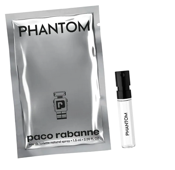 Paco Rabanne Phantom туалетная вода мужская 1.5 мл пробник - Пако Рабан Фантом сэмпл парфюма