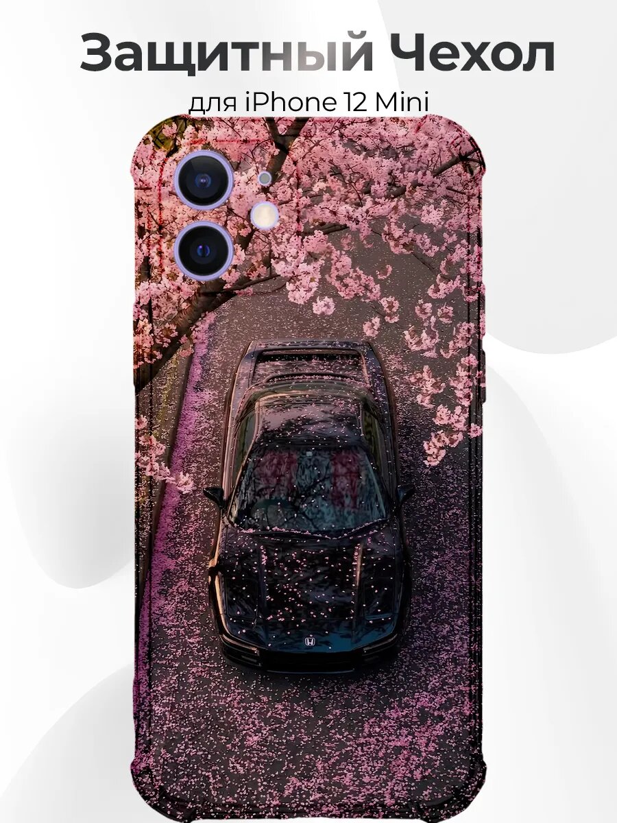 Чехол iPhone 12 Mini Honda NSX NA1 в розовой сакуре