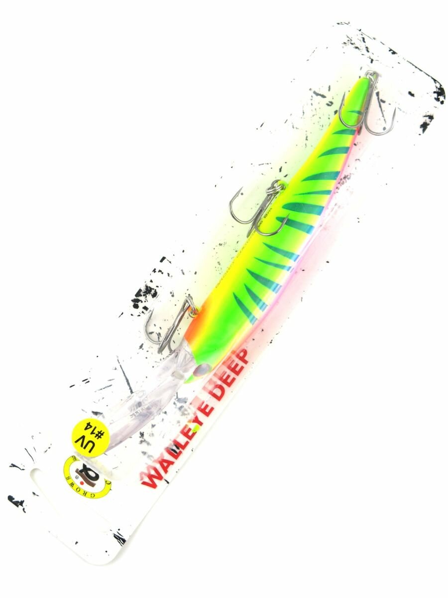 Walleye Deep воблер для троллинга 12см / Плавающая приманка бандит для рыбалки