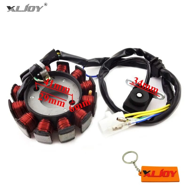 12 Катушек Статора зажигания Магнето для GY6 125 125cc 150cc Мопед скутер ATV Quad Pit Dirt Bike