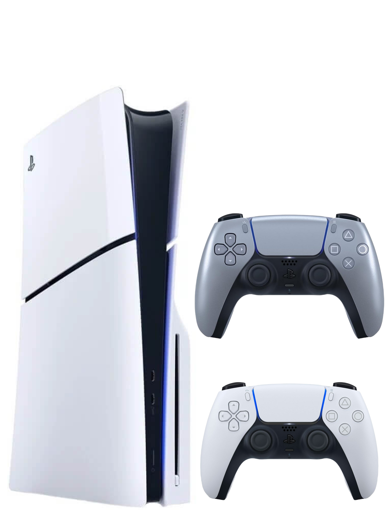 Игровая приставка Sony PS 5 Slim Disc,1ТБ(с дисководом)+2-ой геймпад(Sterling Silver)