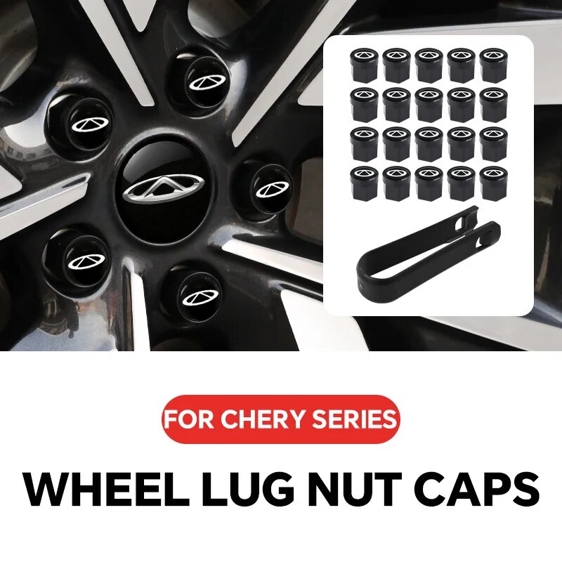 20 шт. колпачков для колесных болтов для Chery Tiggo 4, Tiggo 5 Pro, Tiggo 7 Pro, Tiggo 8, Omoda 5, Jetour T-1, Arrizo, Exeed