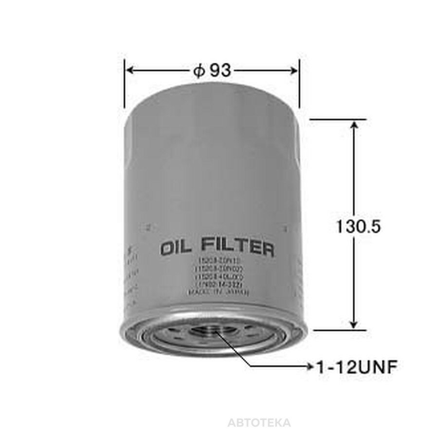 Фильтр масляный VIC C226 TD27#, QD32#, TD42T, LD20T, RD28#, CD17, CD20