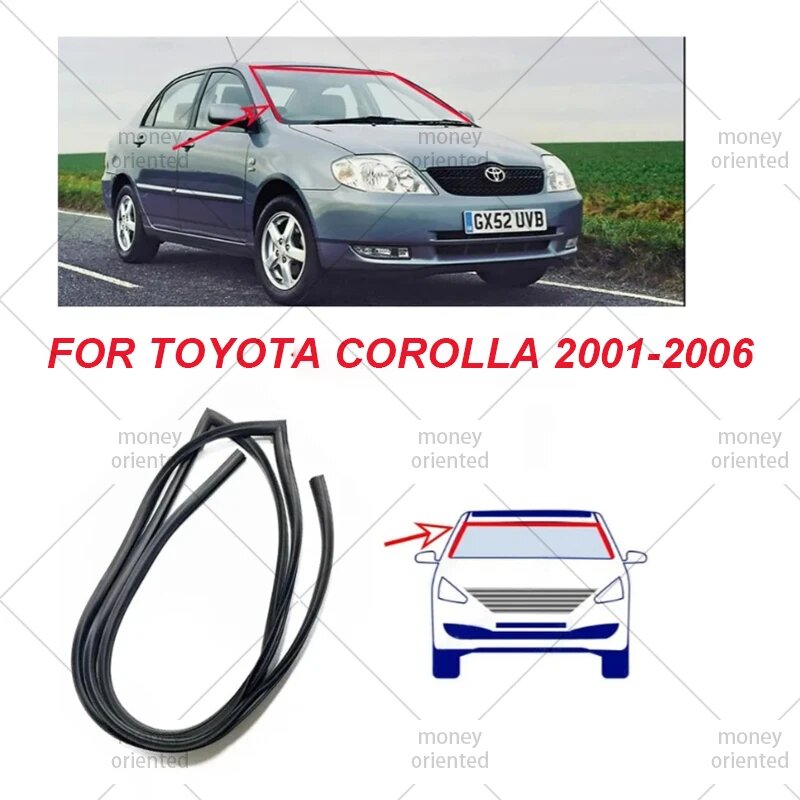 Для TOYOTA COROLLA ALTIS 2003 2004 2005 2006, уплотнительная лента для переднего лобового стекла автомобиля, резиновая уплотнительная лента для переднего лобового стекла автомобиля