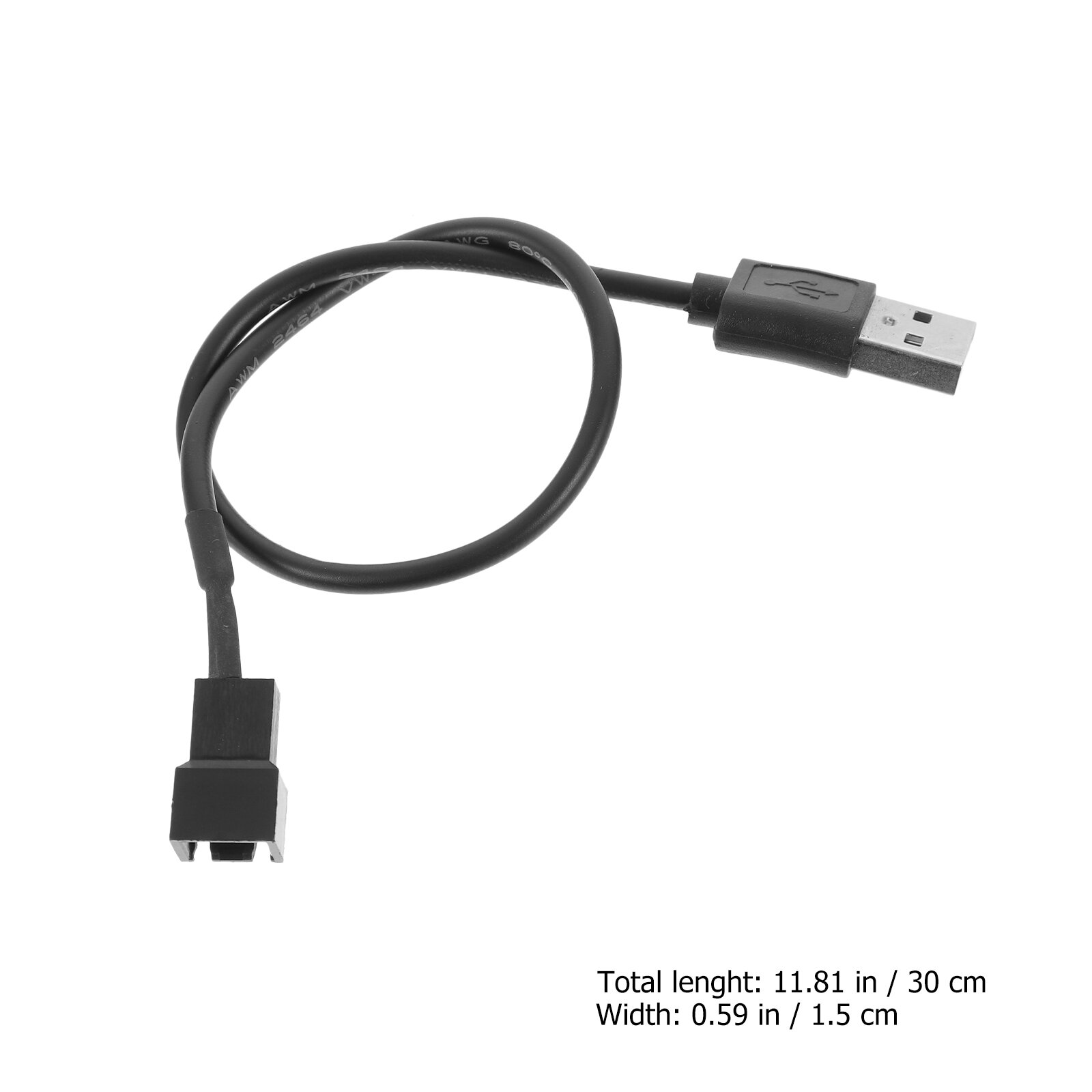 5 Пcs Кабели USB В 3-пин Для Вентиляторов Пк Длиной 30.00X1.50X1.10Cm