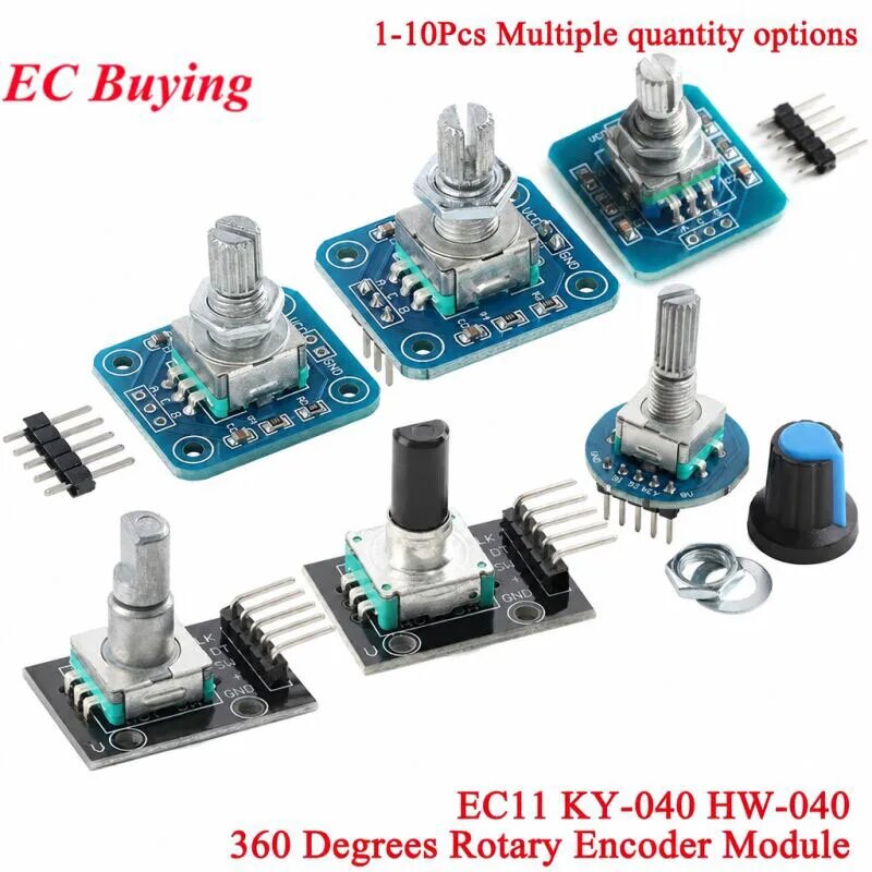 Энкодер поворотный EC11 KY-040 10pcs, Encoder Module Hole — фото 1