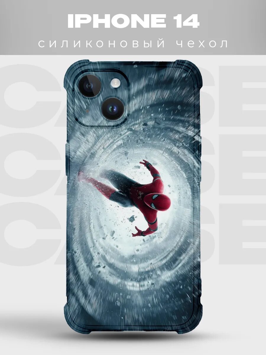 Чехол на iPhone 14 Человек-паук комикс spider man марвел