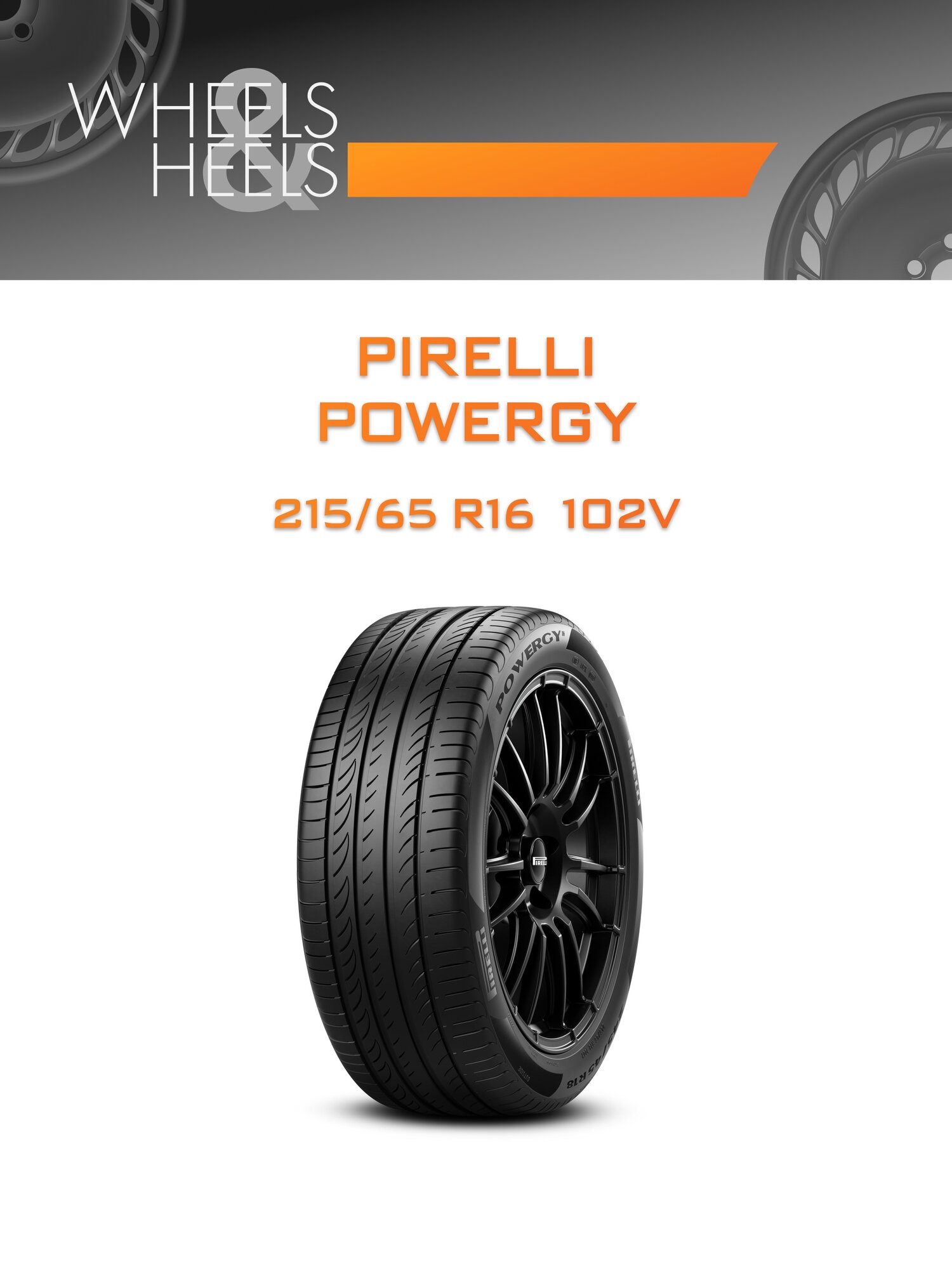 Шина автомобильная PIRELLI POWERGY 215/65 R16 102V XL SUMMER, летняя, универсальная