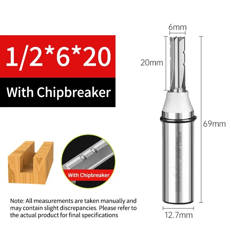 Фреза Chowmaster 4-лезвийная твердосплавная для дерева 12.7x6x20