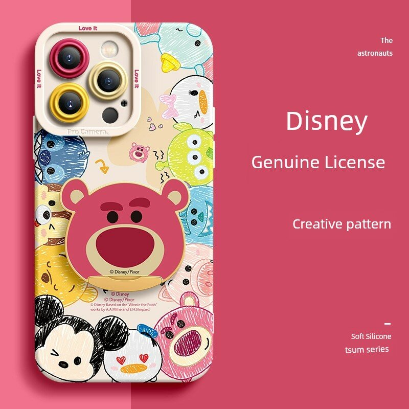 Disney чехол для iPhone X с невидимой подставкой и зеркалом для макияжа, антикварный белый золотой дизайн Микки-Мауса