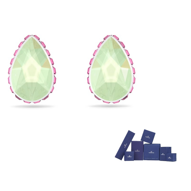 Серьги пусеты, кристаллы Swarovski