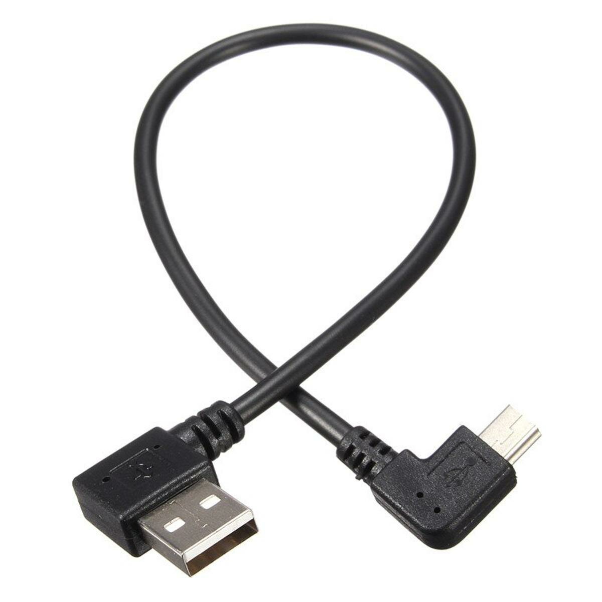 Мужской правый 90 градусов угловой мини USB кабель Мини 25 см USB к USB 2.0 кабель синхронизации данных зарядное устройс