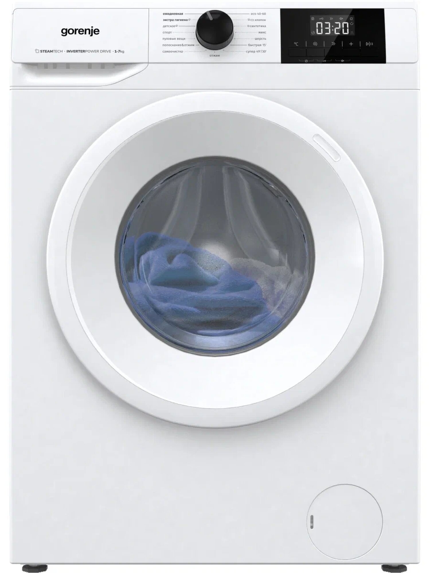 Стиральная машина Gorenje W5NGPI72SBS/C кл: A фронт. макс:7кг белый