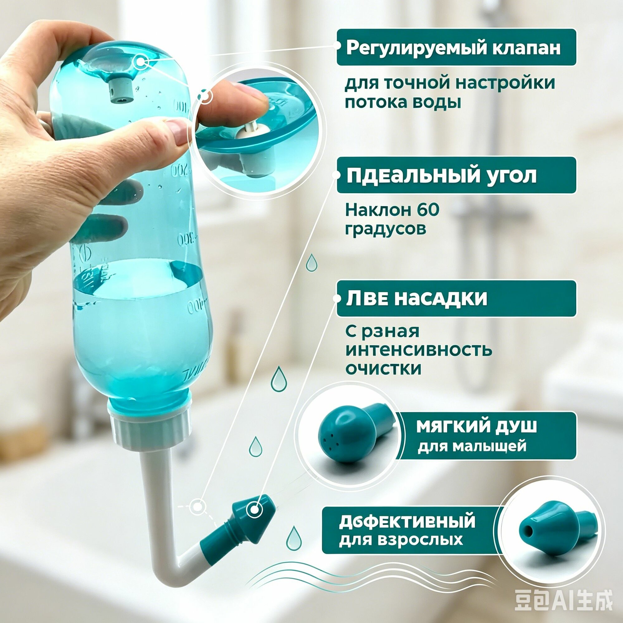 Кукушка для промывания носа/Ирригатор для зубов портативный/Ирригатор