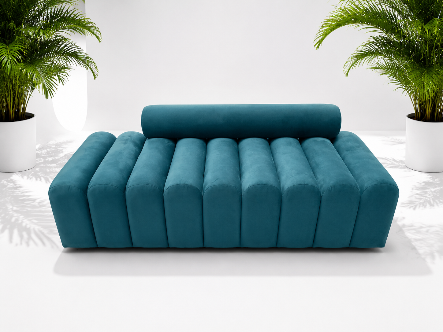 Диван "ACCORDION", прямой, 180х70х70 см, Цвет: Teal (насыщенный бирюзово-зелёный оттенок