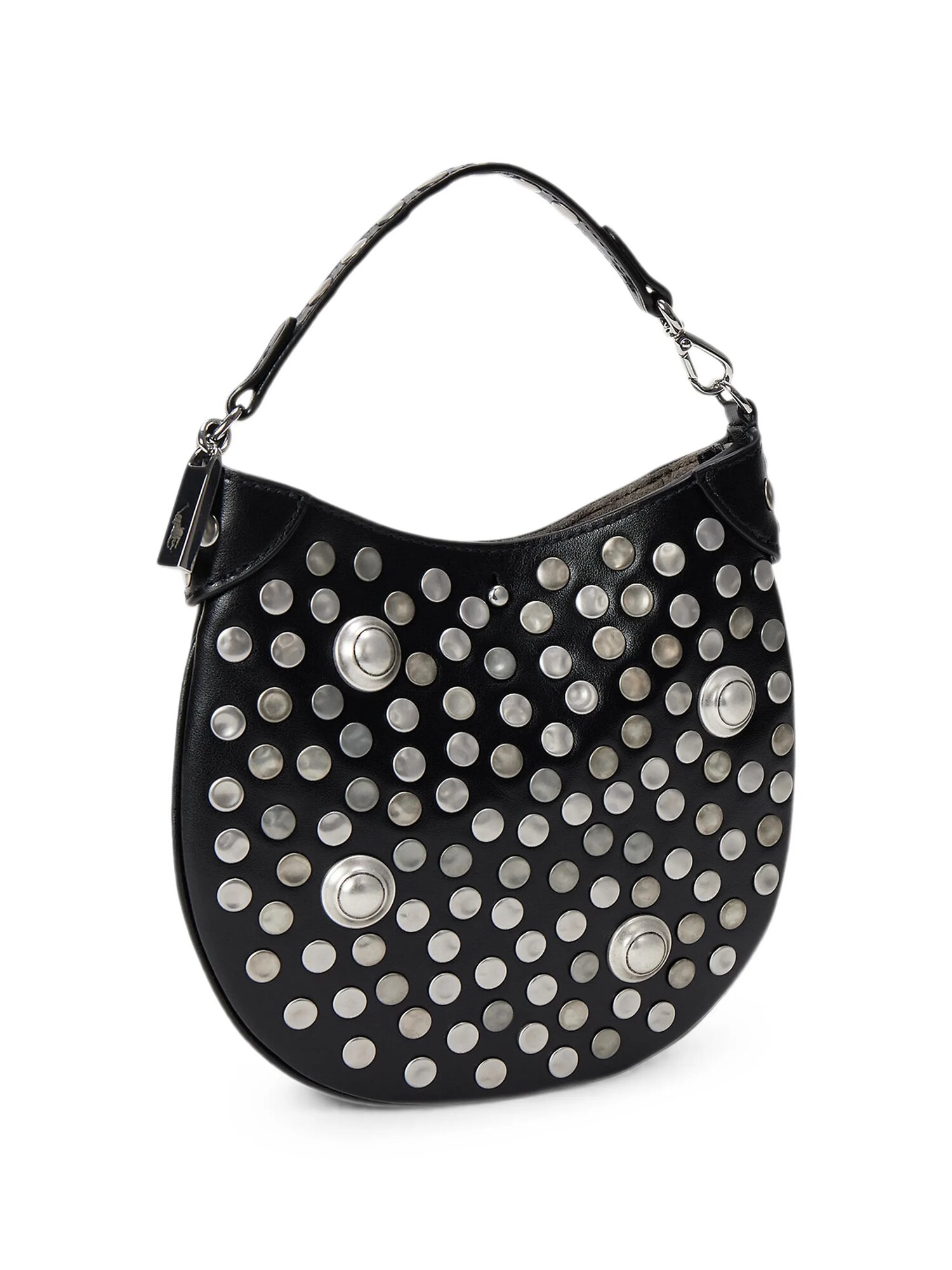 Сумка Polo Ralph Lauren Mini stud-embellished leather shoulder bag — фото 1