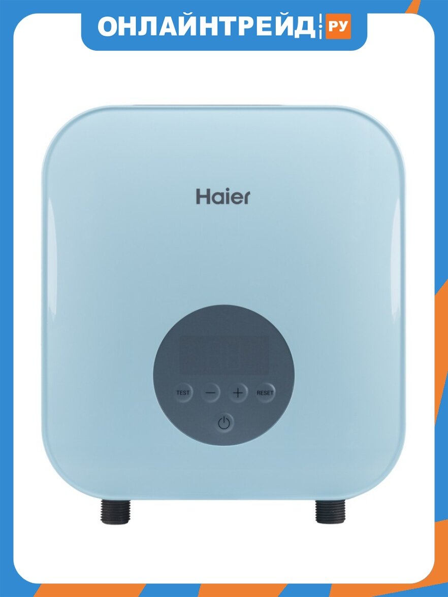 Проточный водонагреватель Haier электрический, , проточный, FLEXI-EI6, с электронным управлением и сухим ТЭНом, цвет-голубой