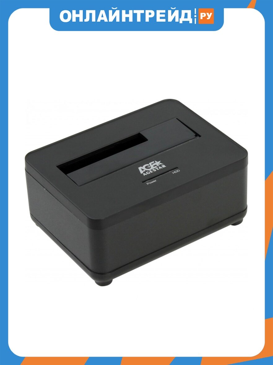 Док-станция для HDD 2.5'/3.5' Agestar 3UBT7 пластик/алюминий черный