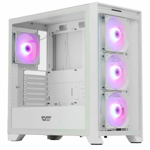 Компьютерный корпус DarkFlash DRX90 (DC-DRX90 GLASS-W-HQ4) белый - Midi Tower, ATX, USB 3.2 Gen 1 Type-A, USB 3.2 Gen 2 Type-C