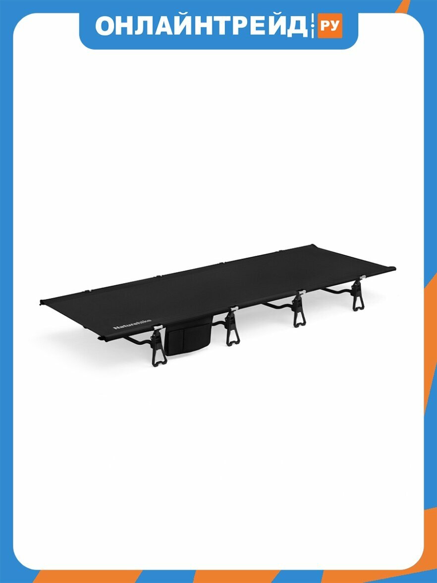 Раскладушка Naturehike XJC08, 190х75х15 см, до 150 кг, черная CNK2550WS020-B