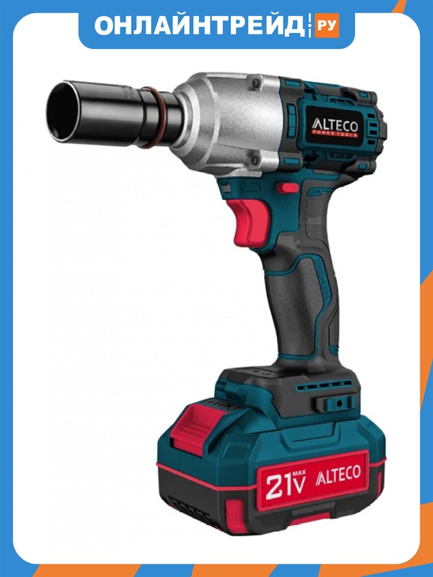 Бесщеточный аккумуляторный ударный гайковерт Alteco CIW 21-500 BL