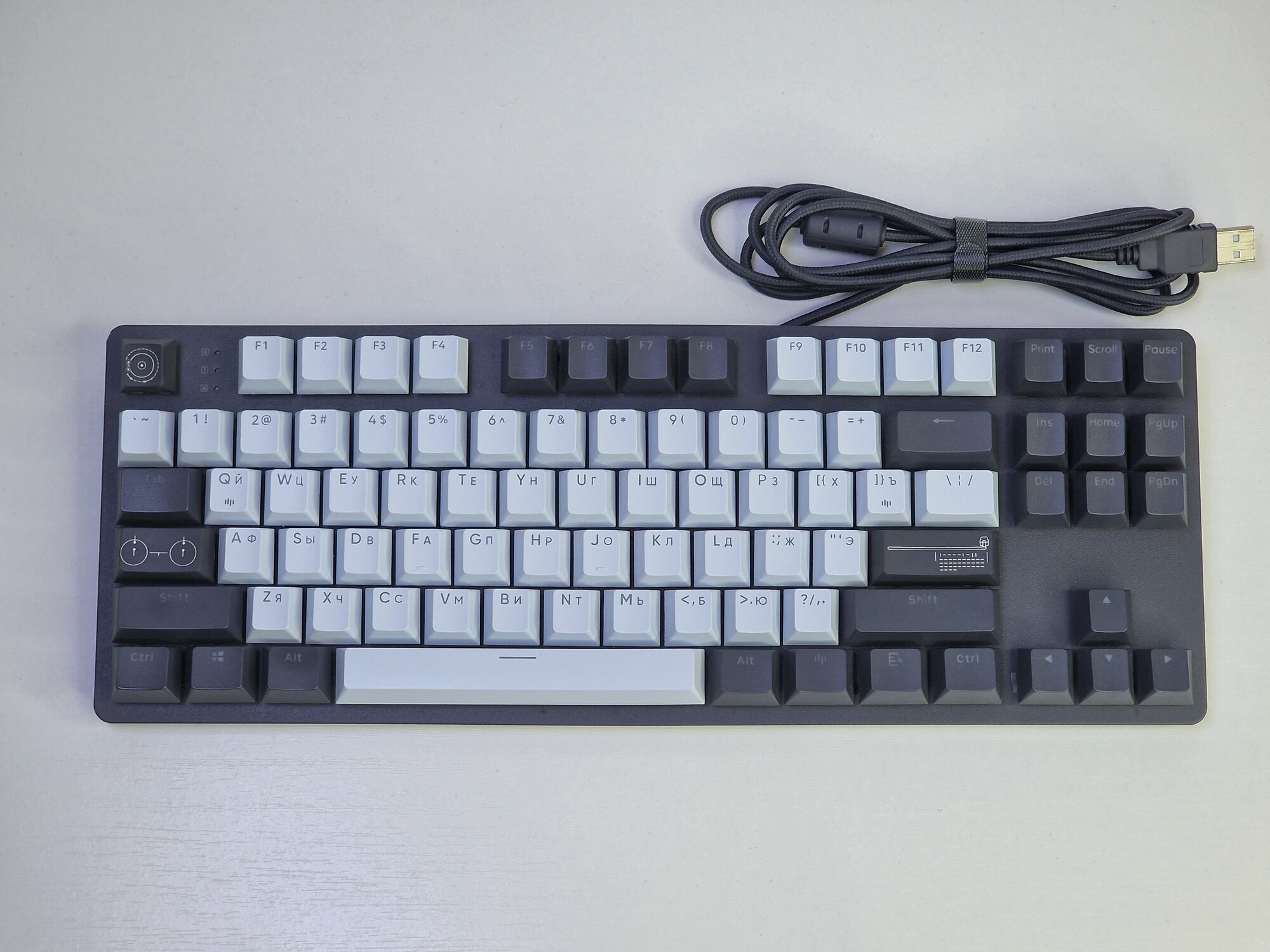 Игровая клавиатура проводная Red Square Keyrox TKL Voyager RSQ-20046, Русская раскладка, серый, голубой